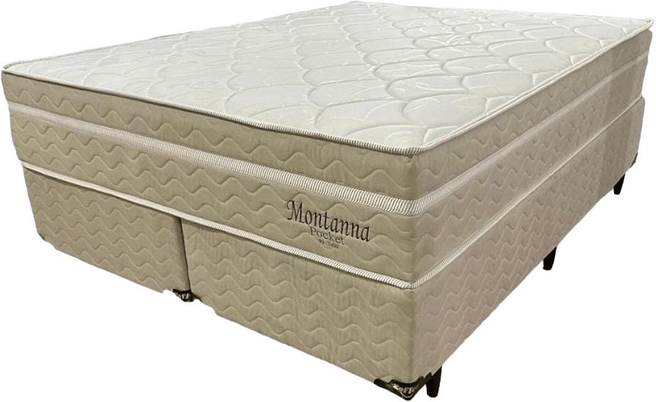 Conjunto Box Queen 158x198x75 Montana Zeflex