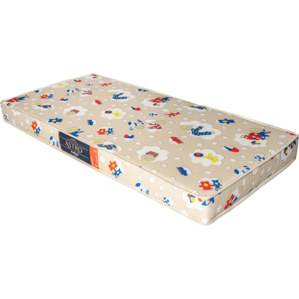 Colchão Berço Zeflex 60X130X12 Dn-18 Astro Liso Bege/Estampado