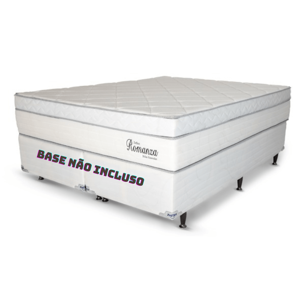 Colchão King Zeflex 193X203X33 Romanza Com Eurotop Branco